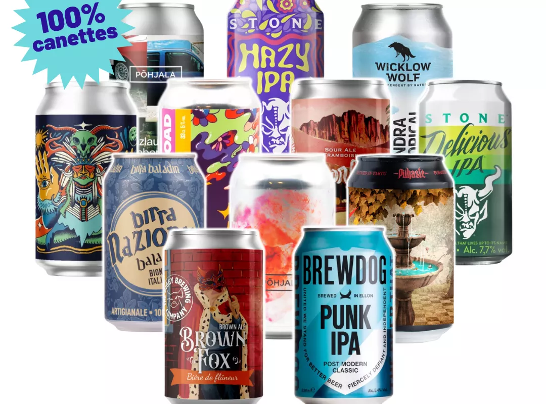 Coffret de bières 100% canettes : pack de 12 bières en 33cl | Une ...